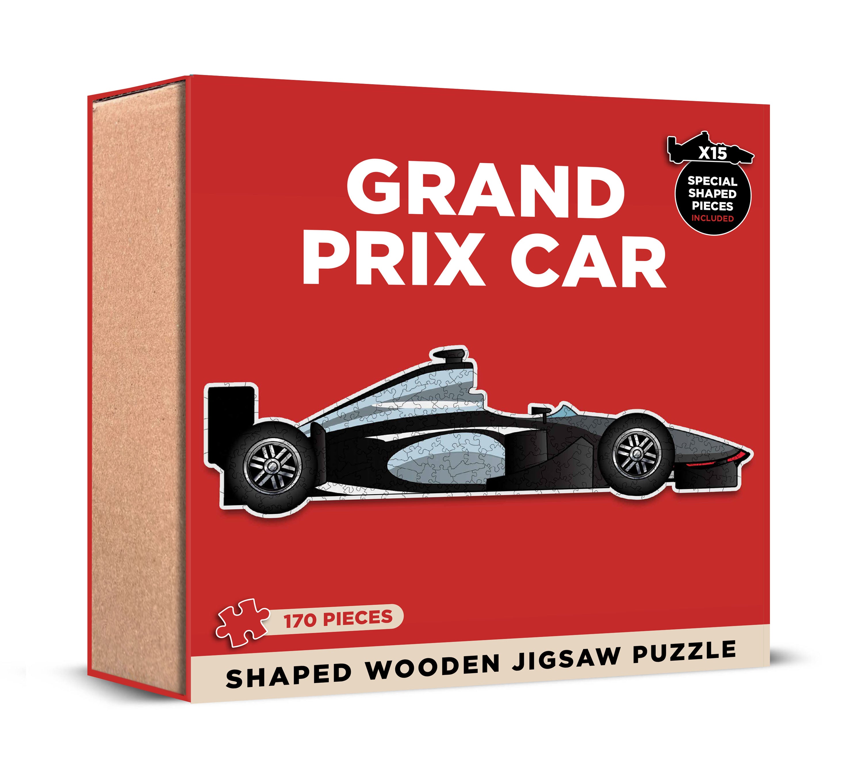 Grand Prix Racing Car Shaped Wooden Jigsaw – DEXC
